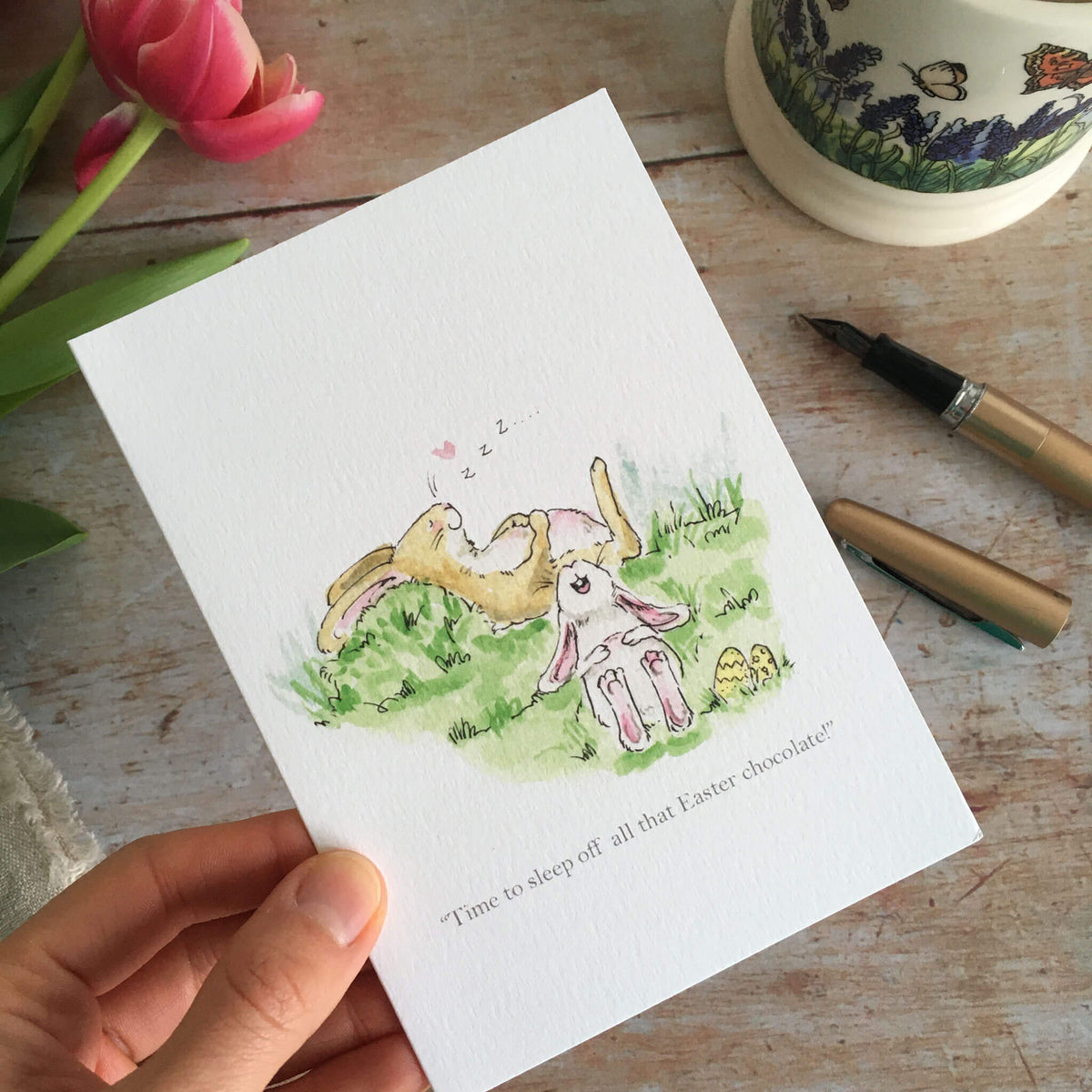 Easter Bunnies Egg Card – Ellie Hooi Illustration