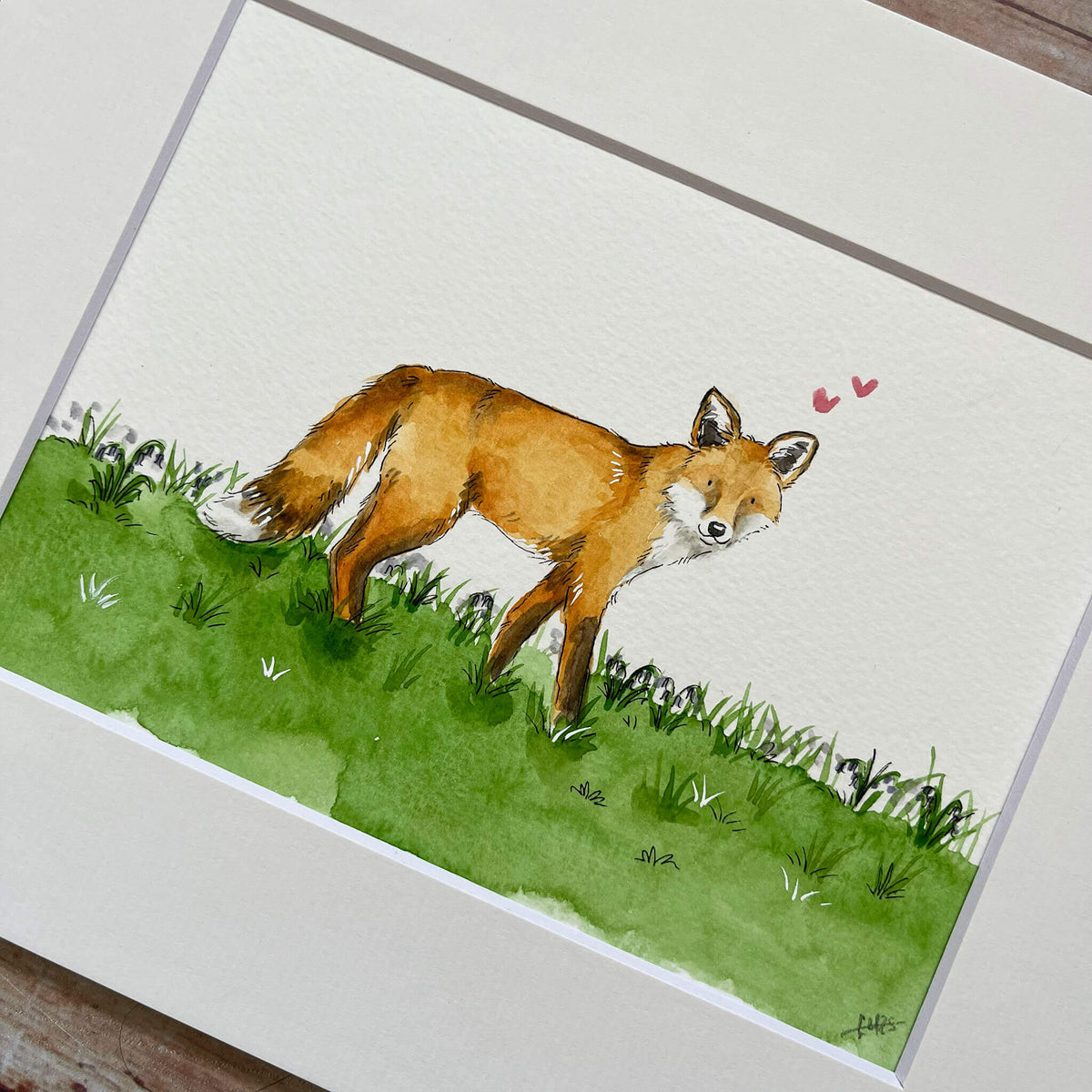 'Fflur' the fox Original Artwork – Ellie Hooi Illustration
