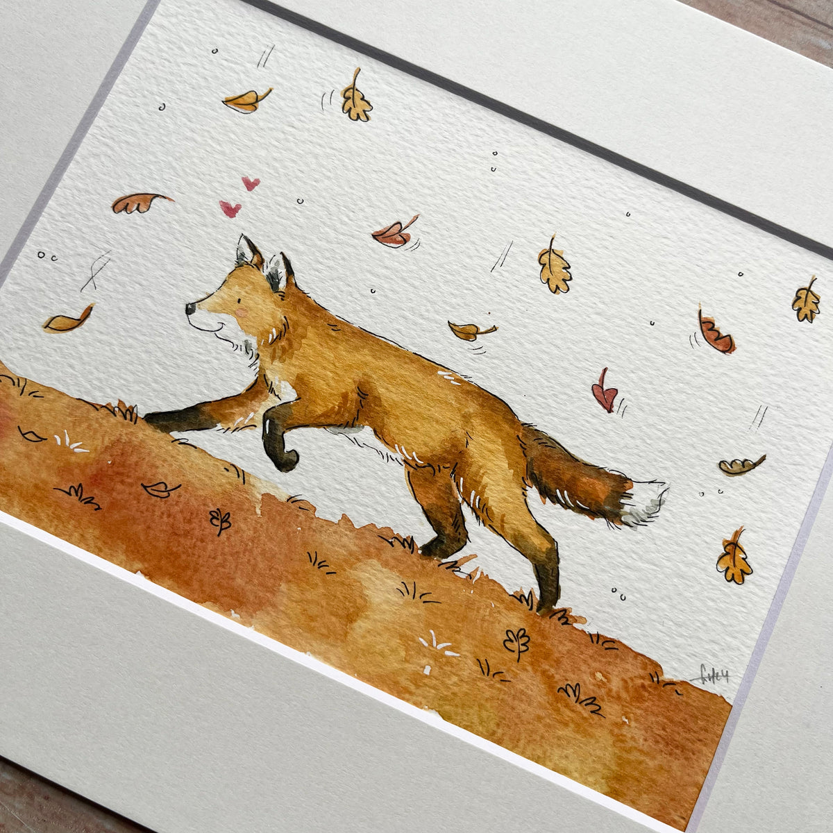 'Finley the fox' Original Artwork - Autumn fox – Ellie Hooi Illustration