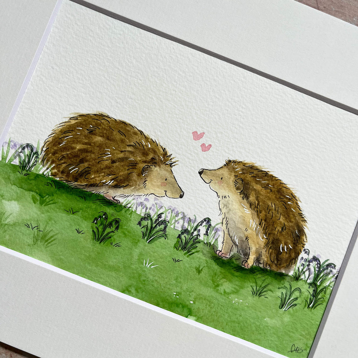 'Harry and Heidi' the Spring hedgehogs Original Artwork – Ellie Hooi ...