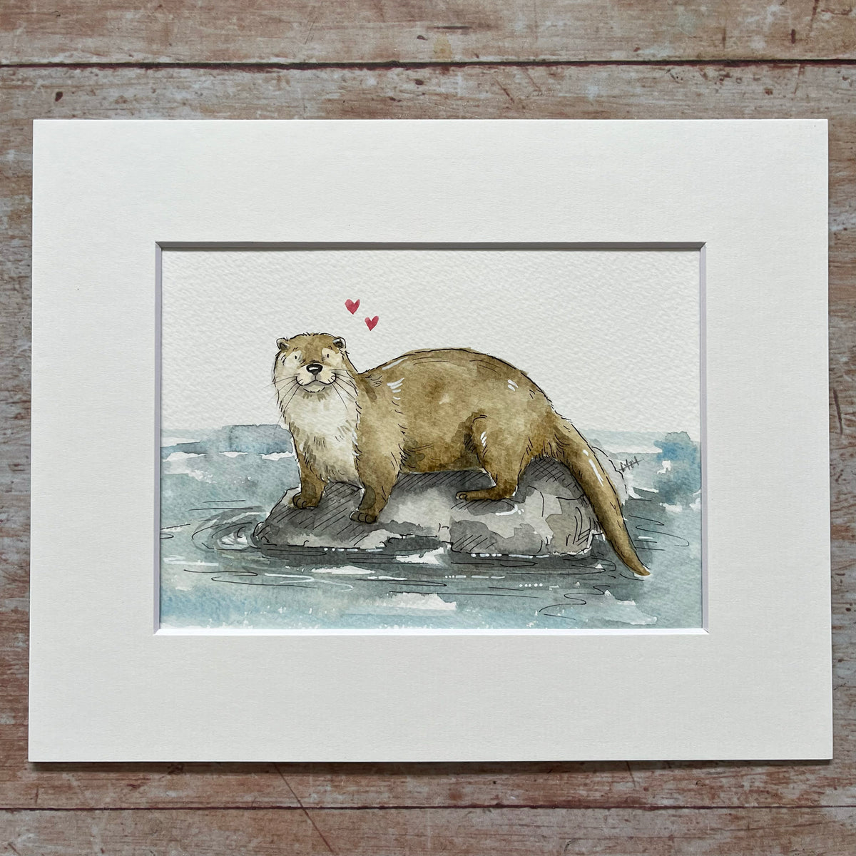 'Oliver' the Otter - Original Artwork – Ellie Hooi Illustration