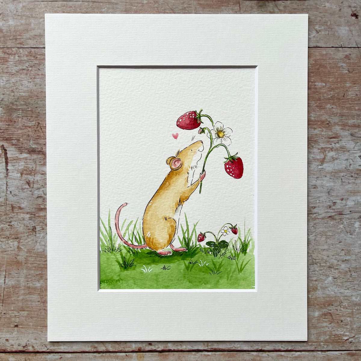'Millie' the Mouse - strawberry mouse Original Artwork – Ellie Hooi ...