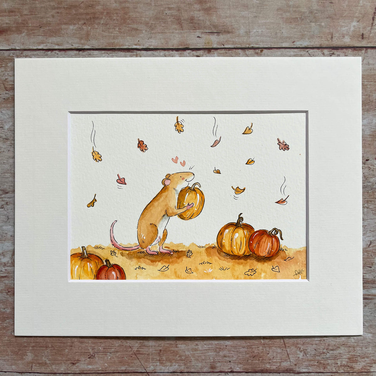'Marley' the pumpkin mouse Original Artwork – Ellie Hooi Illustration