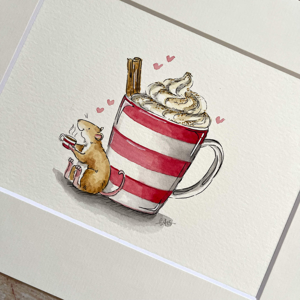 'Morwenna' the Hot Chocolate mouse Original Artwork – Ellie Hooi ...