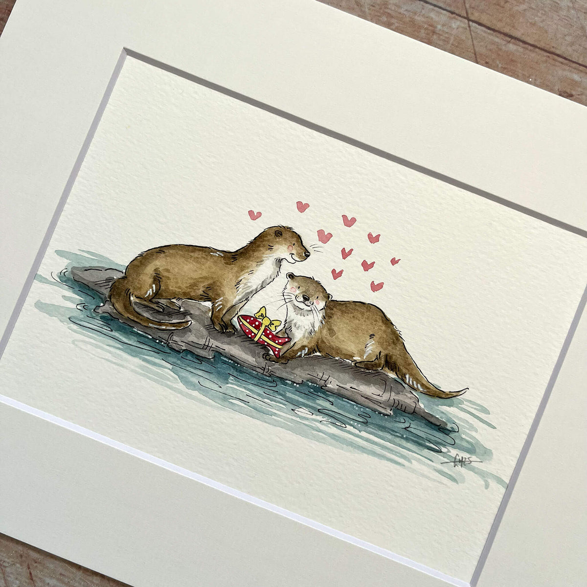 'Owen and Orla' the Otters Original Artwork – Ellie Hooi Illustration