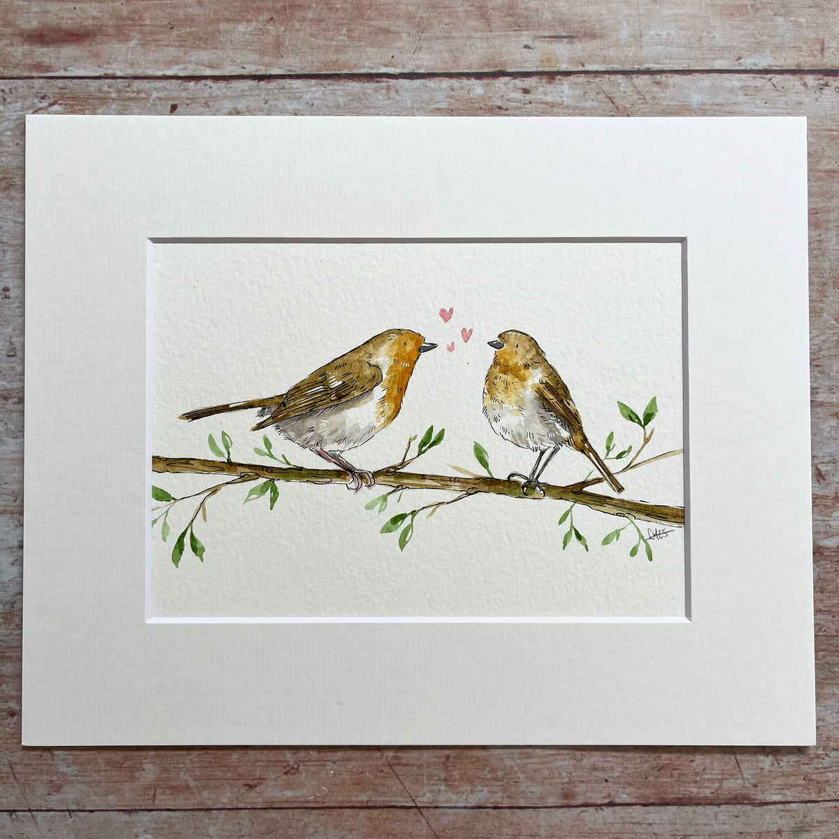 'Remy and Riley' the robin and robin fledgling Original Artwork – Ellie ...