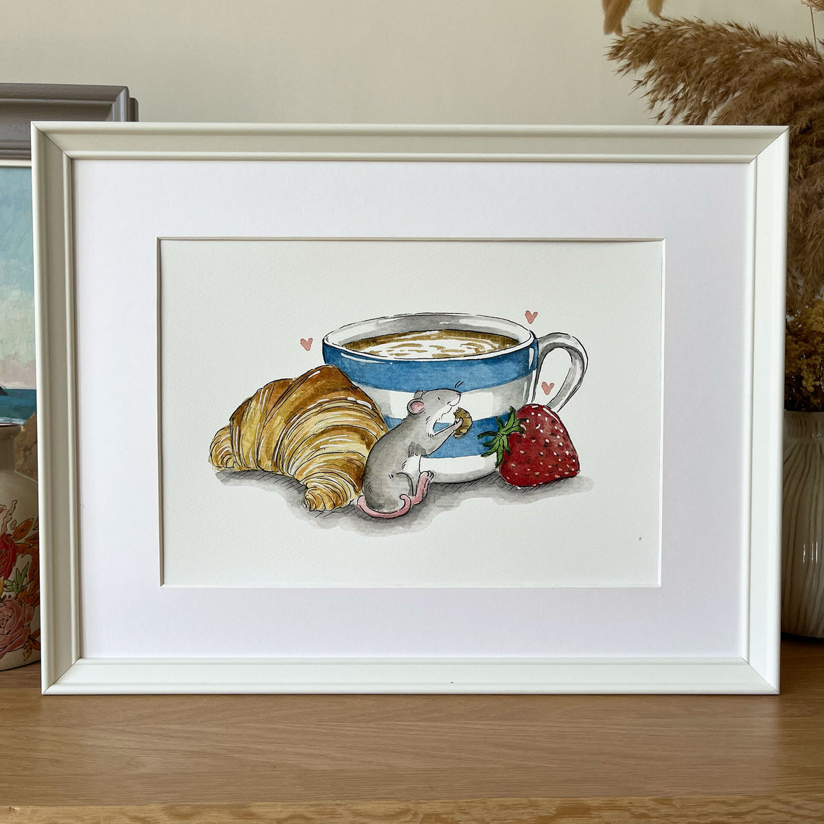 Time for a cuppa mouse Art Print – Ellie Hooi Illustration