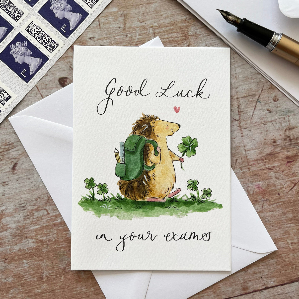 Good Luck in your Exams card – Ellie Hooi Illustration