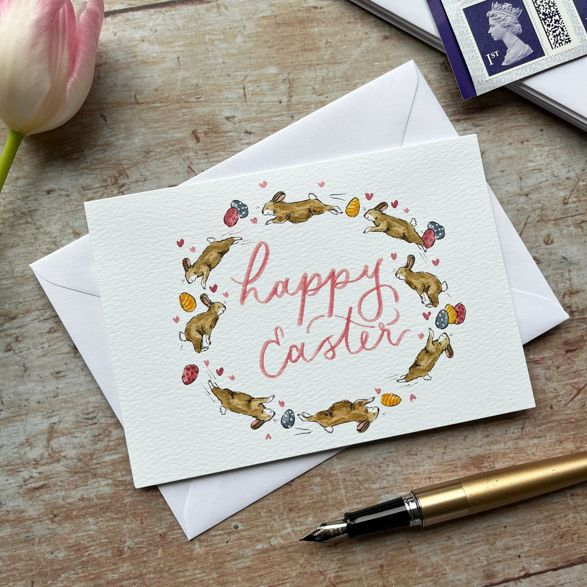 Easter Wreath Card – Ellie Hooi Illustration