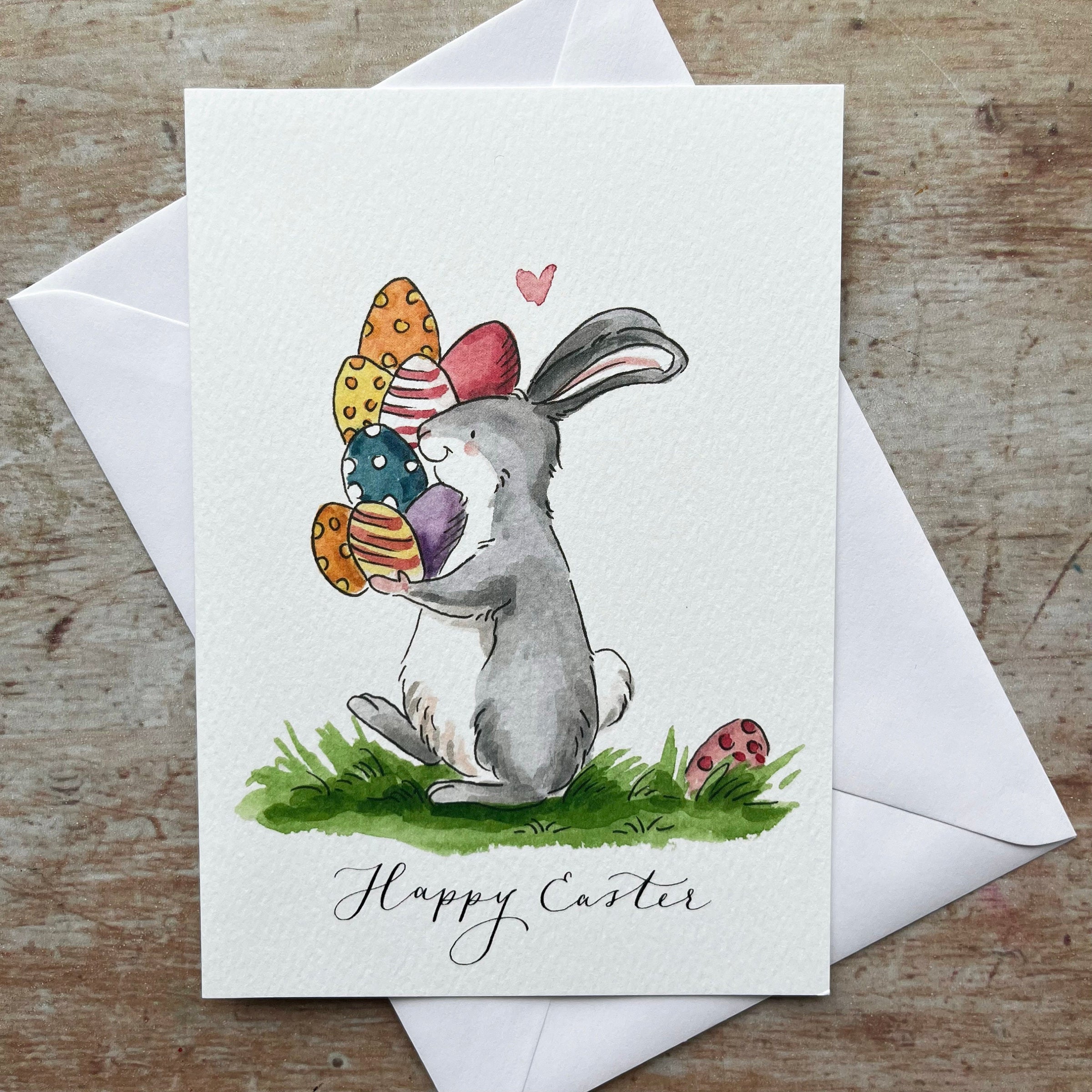 Easter Bunny & Egg Card – Ellie Hooi Illustration