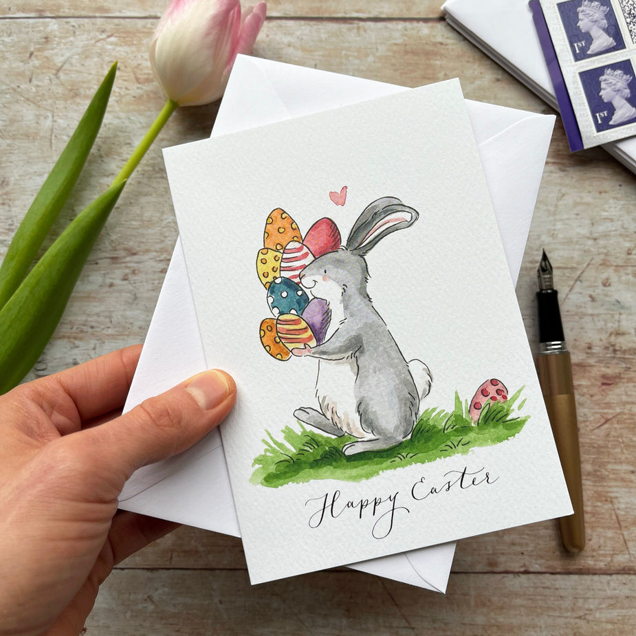 Easter Bunny & Egg Card – Ellie Hooi Illustration
